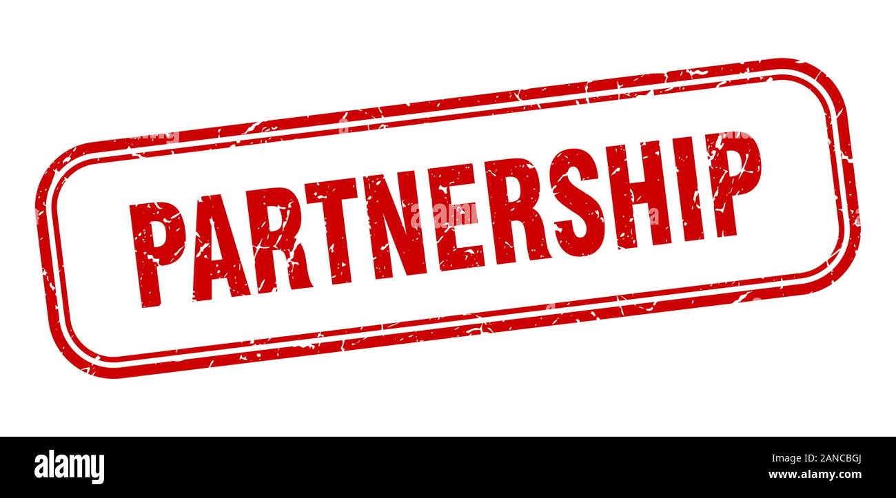 Partnership red square grunge Stock Vector Images - Alamy