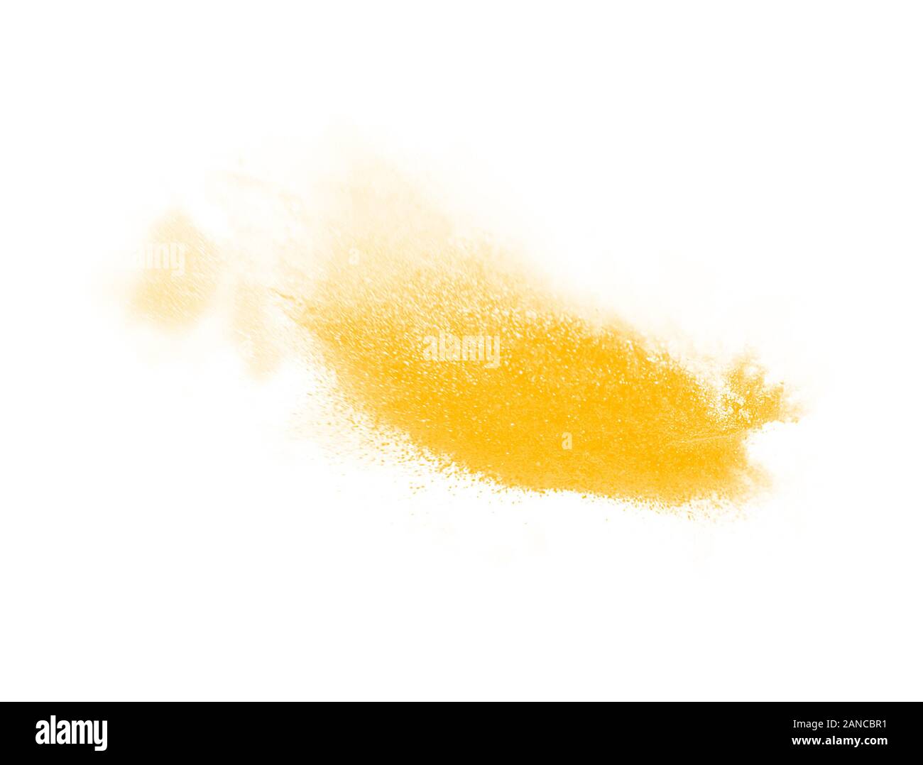 Yellow powder splash in motion. Abstract brush background Stock Photo ...