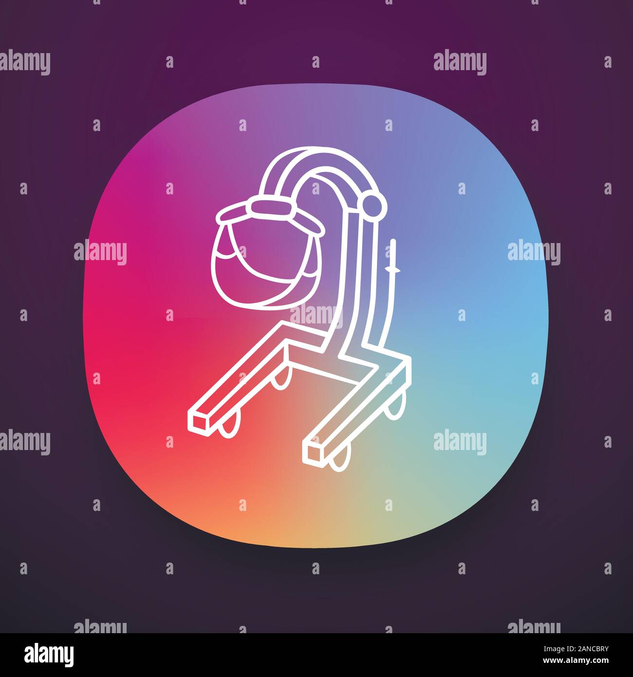 Patient lift app icon. Physically disabled people lifter device ...