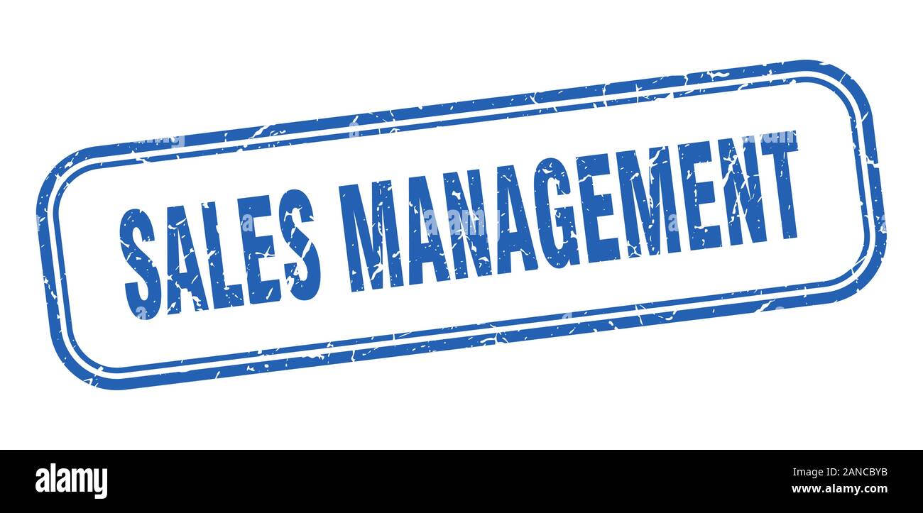 sales management stamp. sales management square grunge blue sign Stock ...
