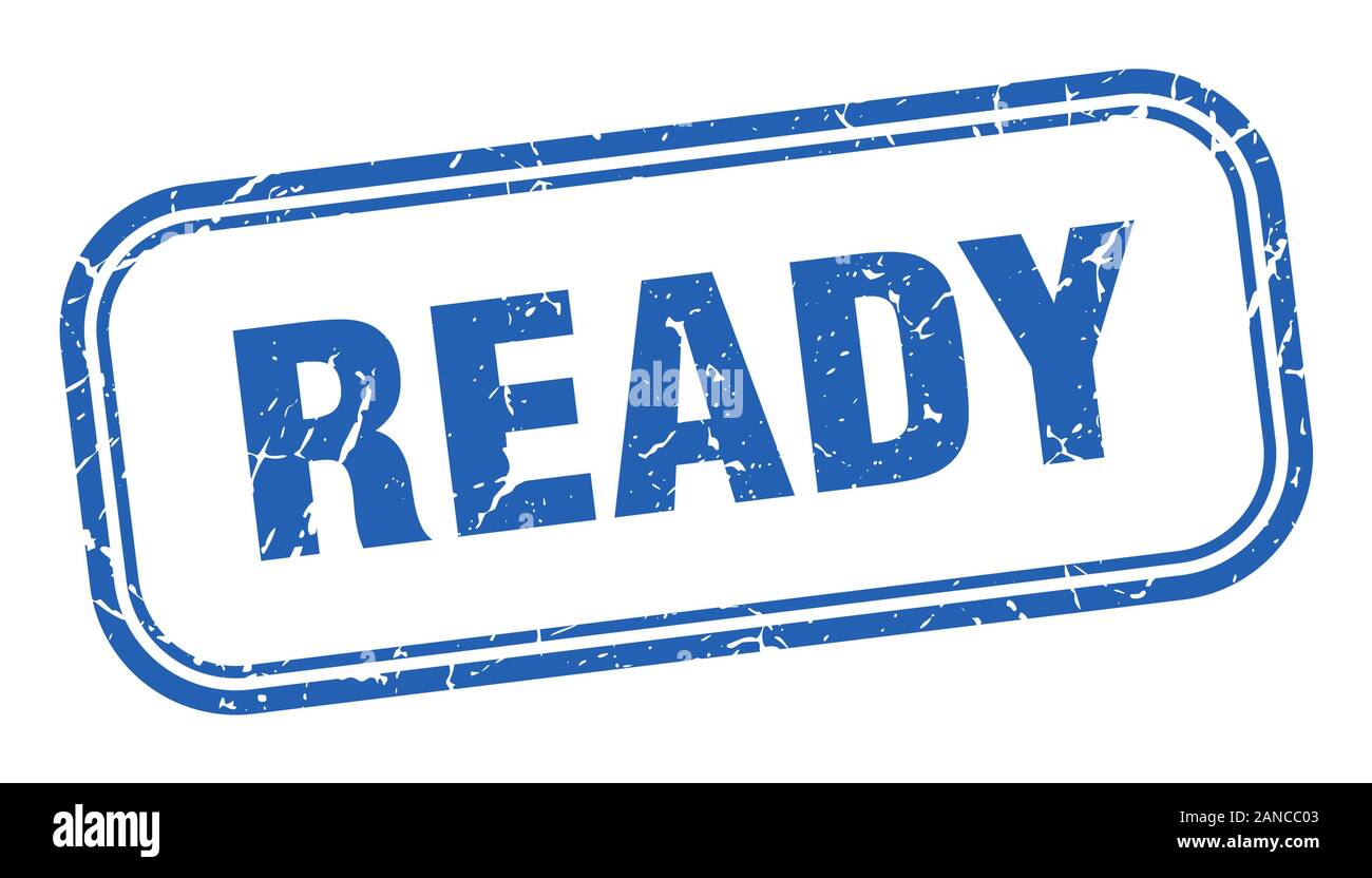 ready stamp. ready square grunge blue sign Stock Vector Image & Art - Alamy