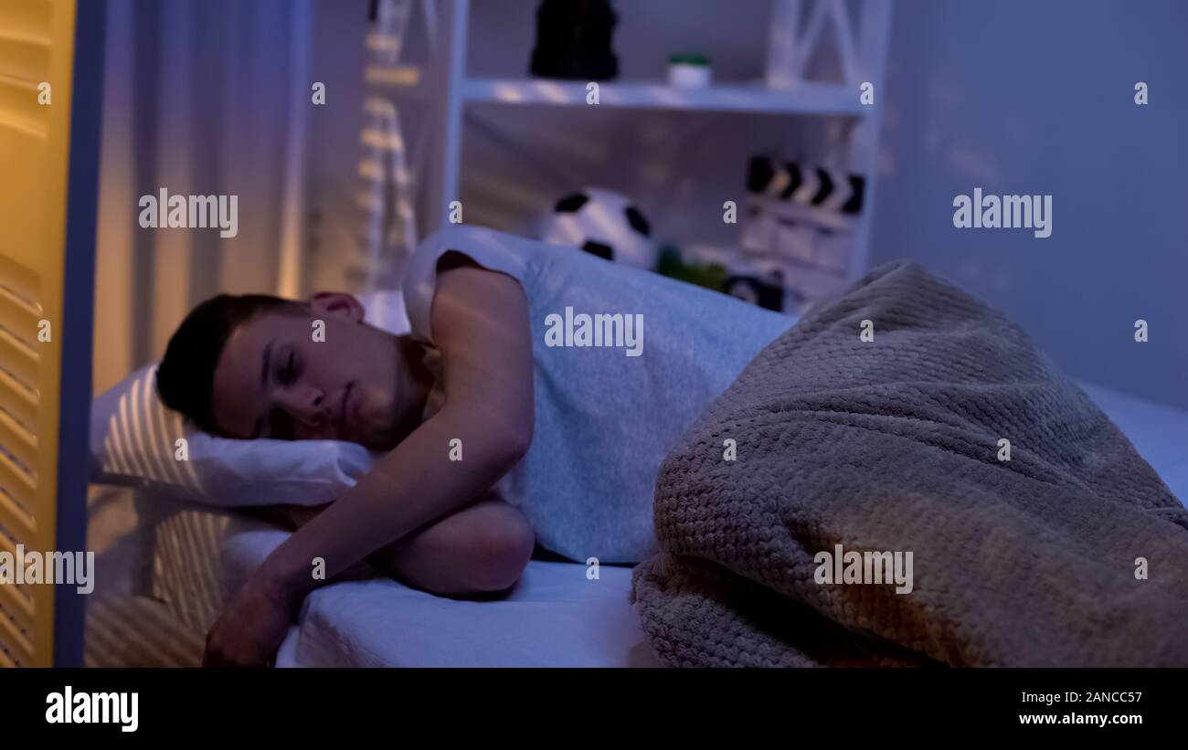 Exhausted teenager hi-res stock photography and images - Alamy