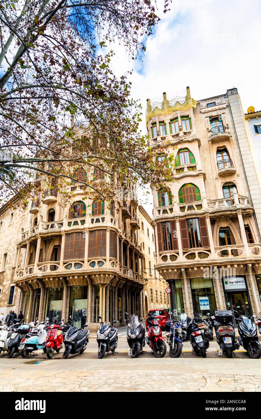 Historic Art Nouveau style apartment building Can Casasayas, Mallorca ...