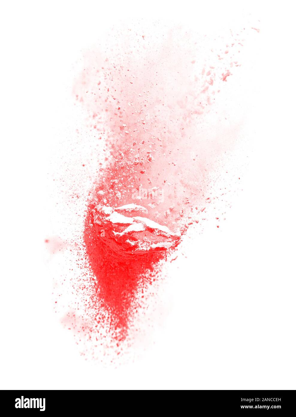 Abstract red splash isolated on white. Red explosion background Stock ...