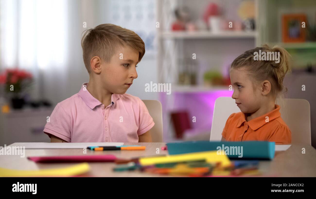 Siblings quarrel hi-res stock photography and images - Alamy