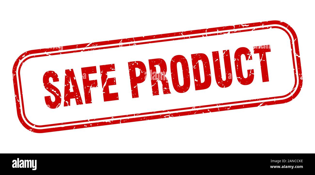 safe product stamp. safe product square grunge red sign Stock Vector ...