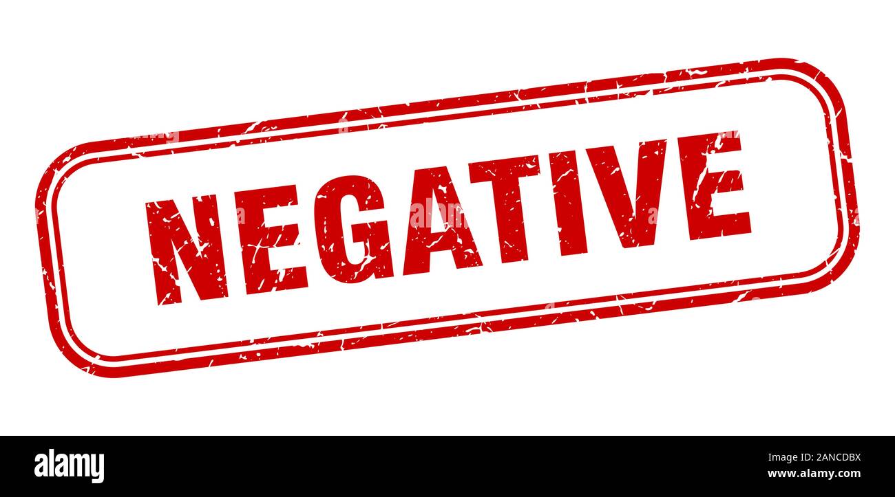 negative stamp. negative square grunge red sign Stock Vector Image ...