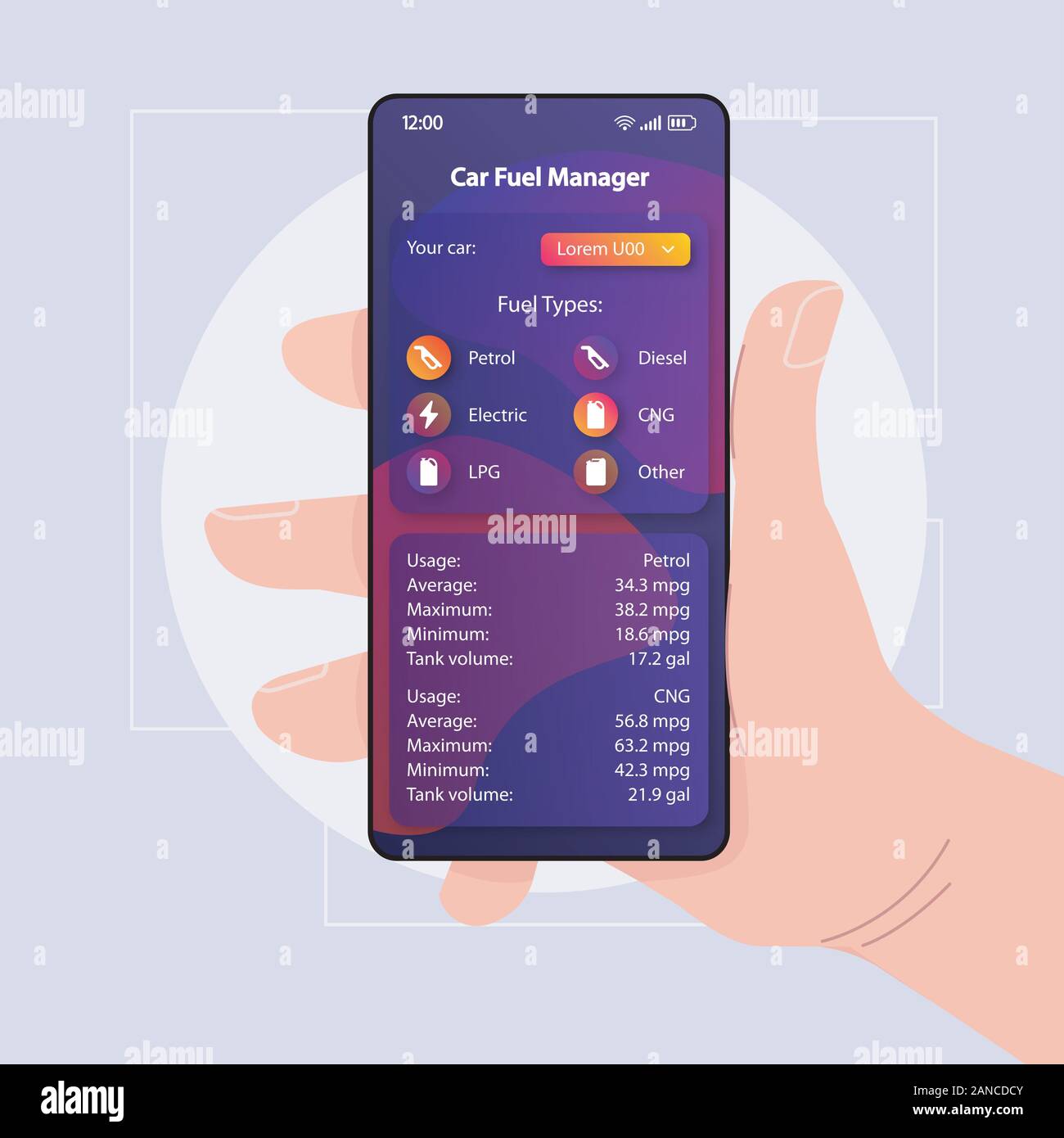 Cng car Stock Vector Images - Alamy