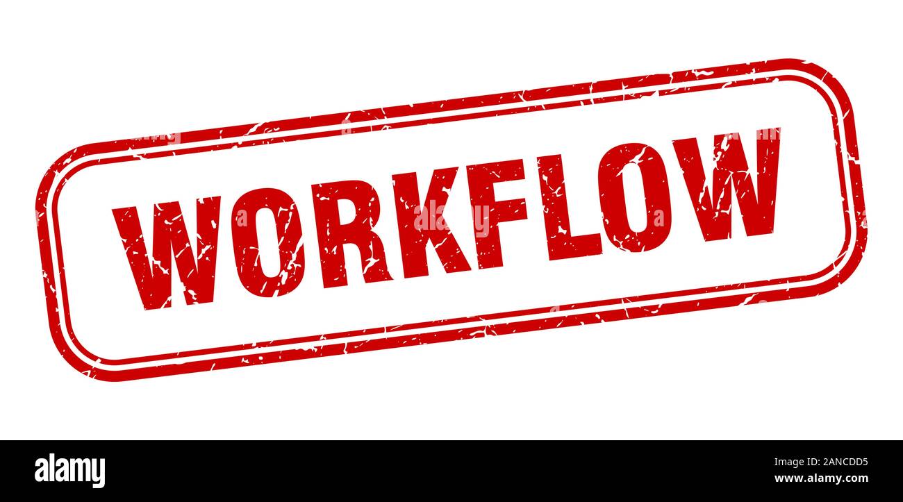 workflow stamp. workflow square grunge red sign Stock Vector Image ...