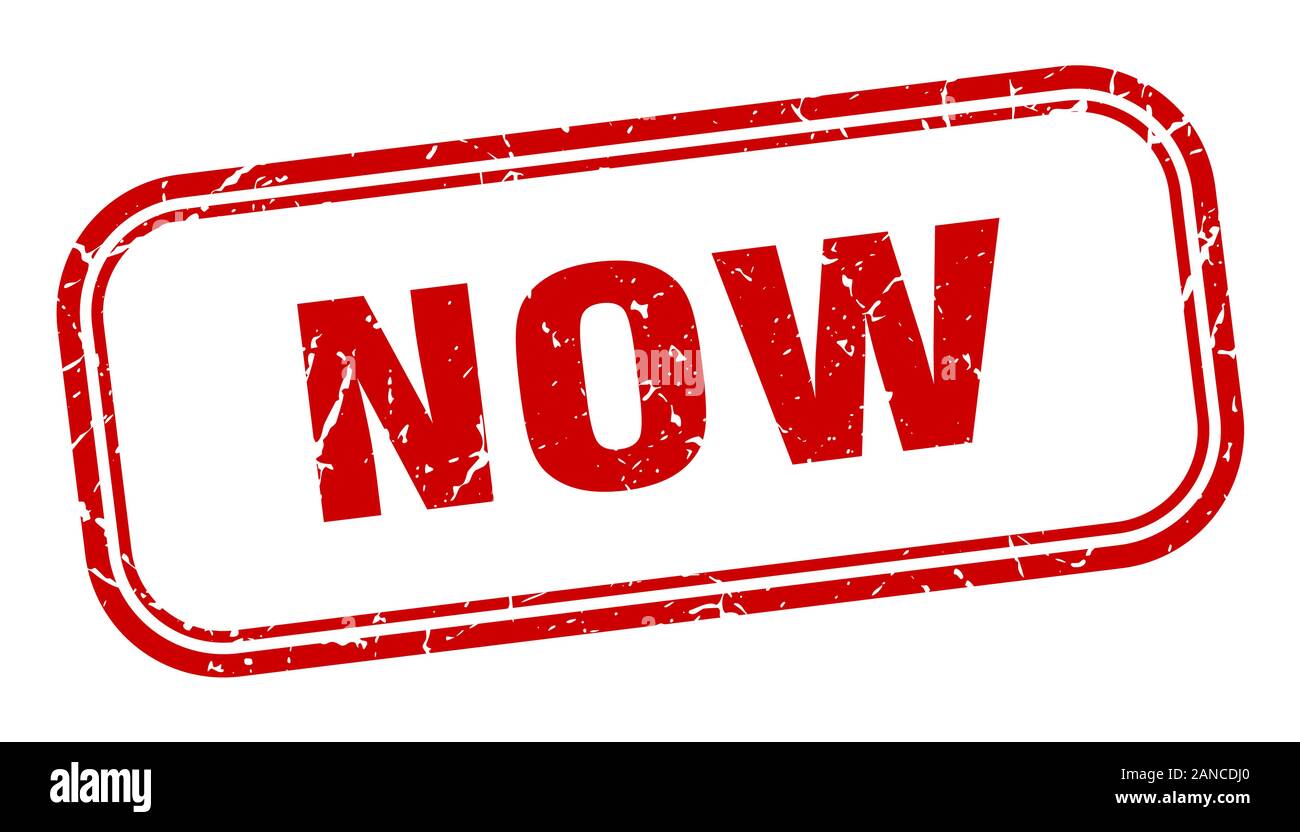 now stamp. now square grunge red sign Stock Vector Image & Art - Alamy
