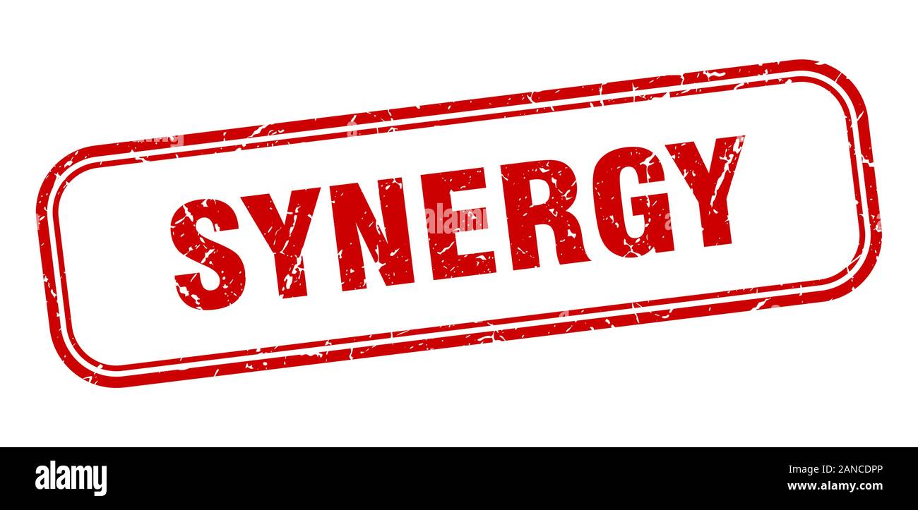 synergy stamp. synergy square grunge red sign Stock Vector Image & Art ...