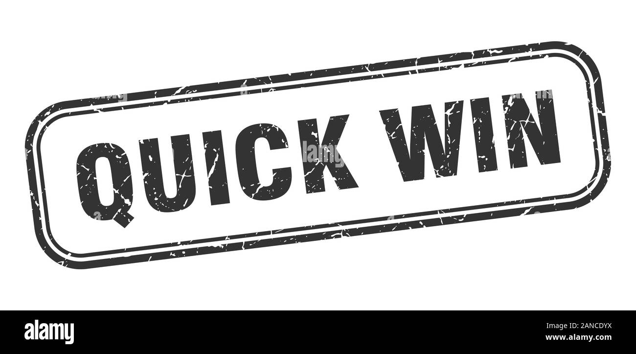 quick win stamp. quick win square grunge black sign Stock Vector Image ...