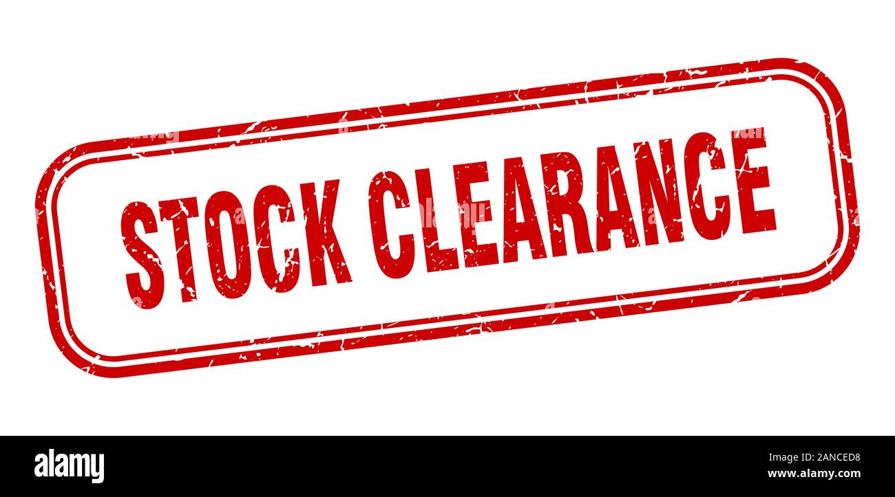 stock clearance stamp. stock clearance square grunge red sign Stock ...