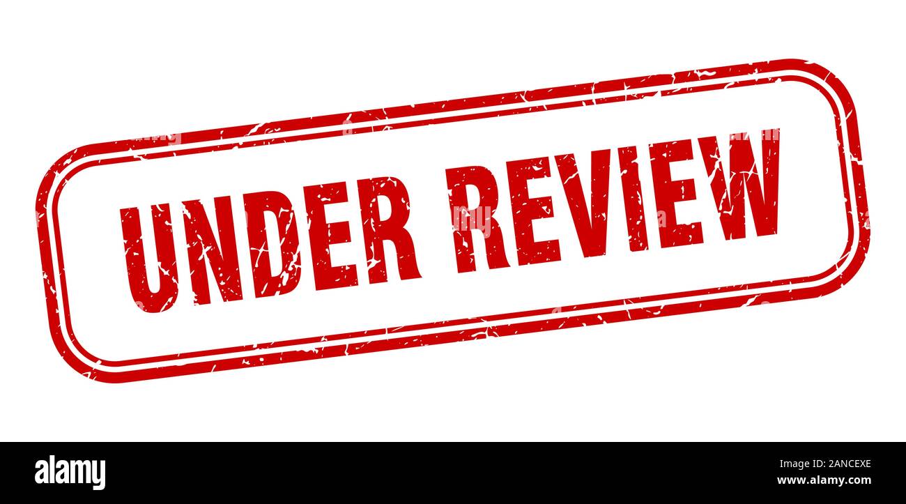 under review stamp. under review square grunge red sign Stock Vector ...