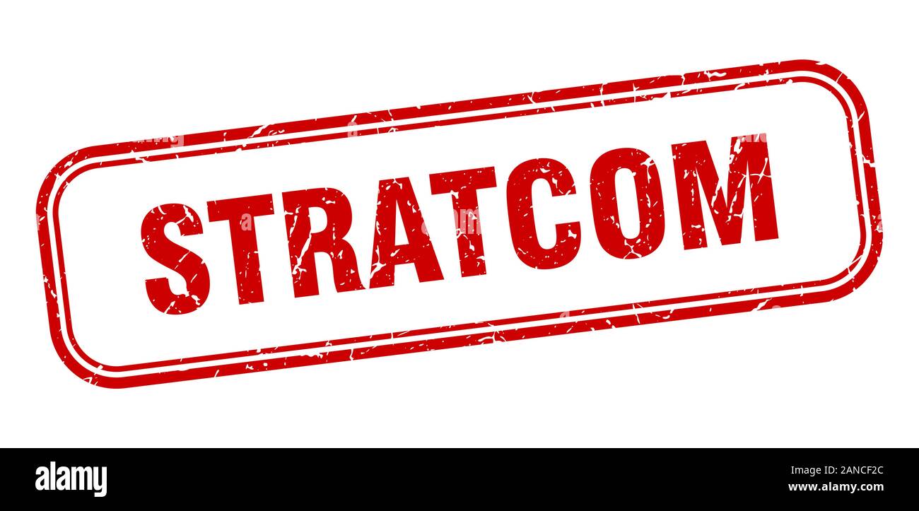 stratcom stamp. stratcom square grunge red sign Stock Vector Image ...