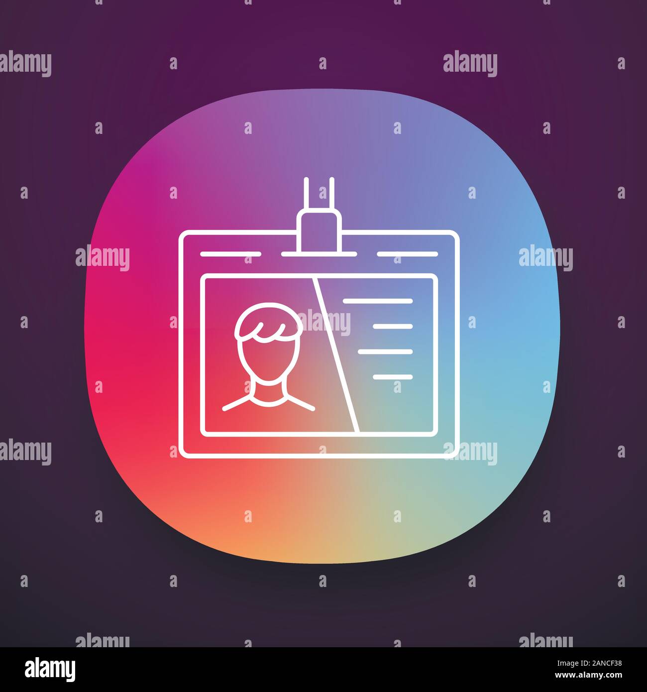 Identification Document Id Tag App Icon Uiux User Interface Web Or