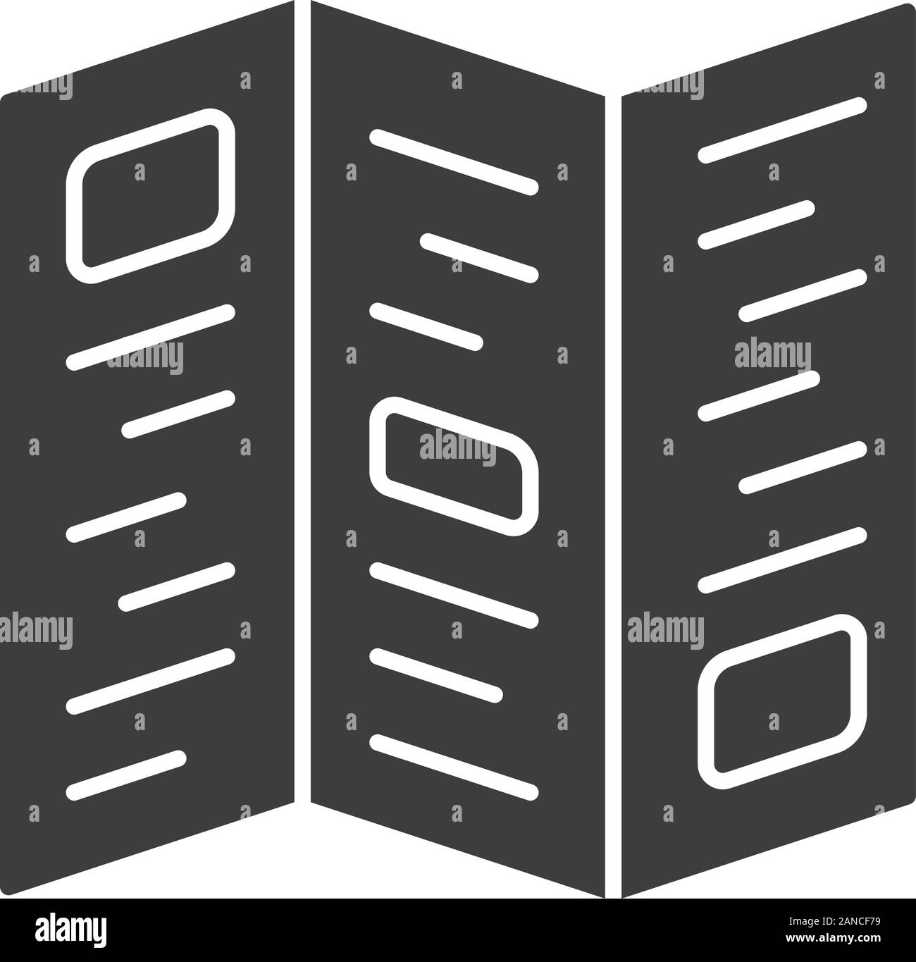 Information booklet, brochure glyph icon. Advertising pamphlet ...