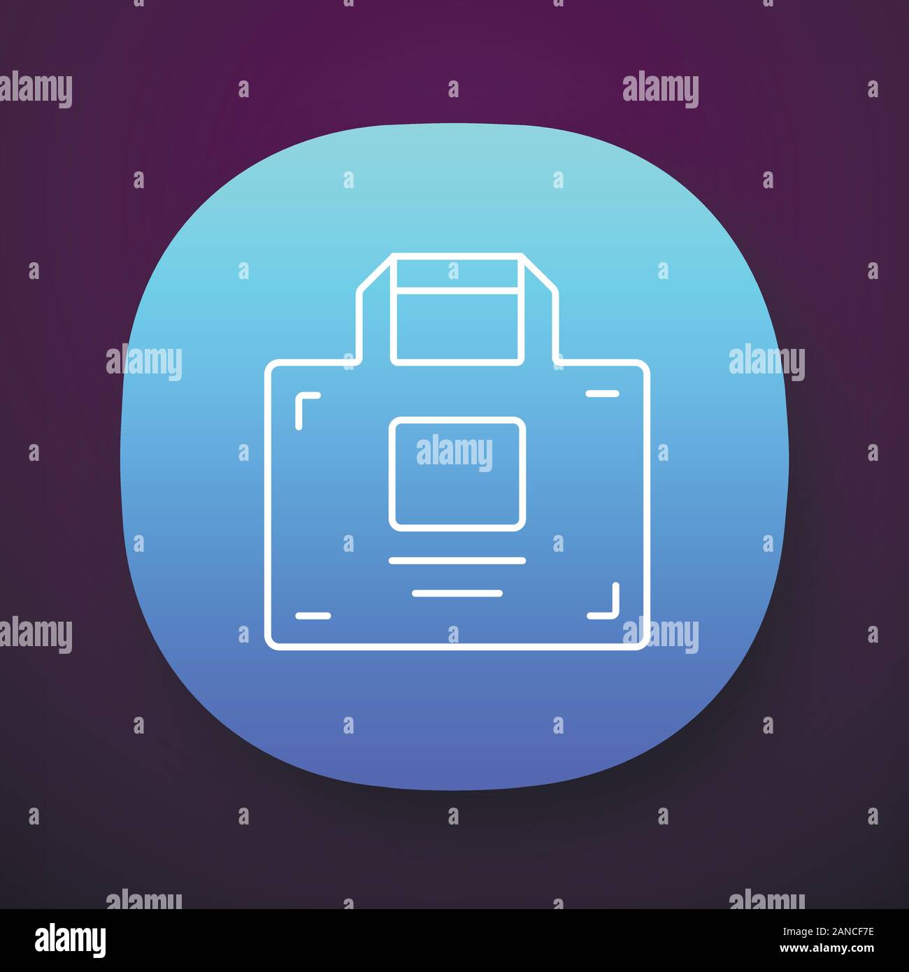Package, shopping bag app icon. UI/UX user interface. Web or mobile ...