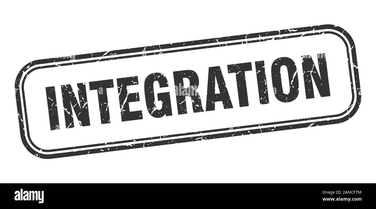 integration stamp. integration square grunge black sign Stock Vector ...
