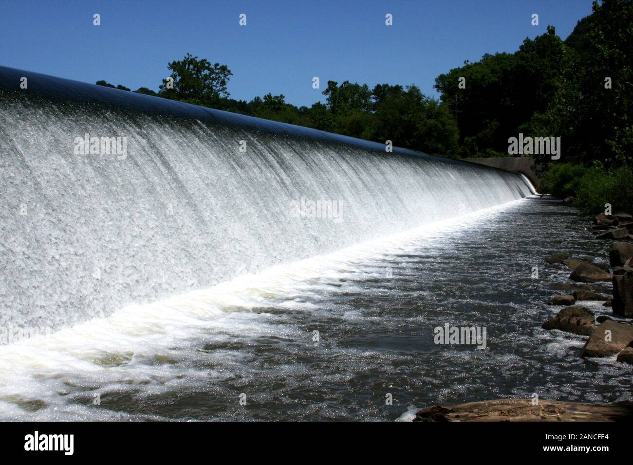 River water rushing down a dam in Pennsylvania, USA Stock Photo - Alamy