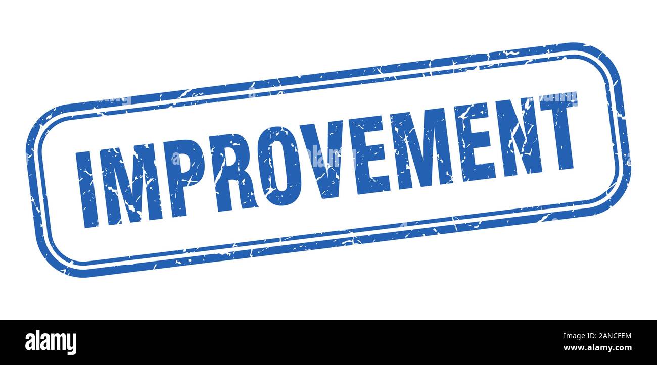 improvement stamp. improvement square grunge blue sign Stock Vector ...