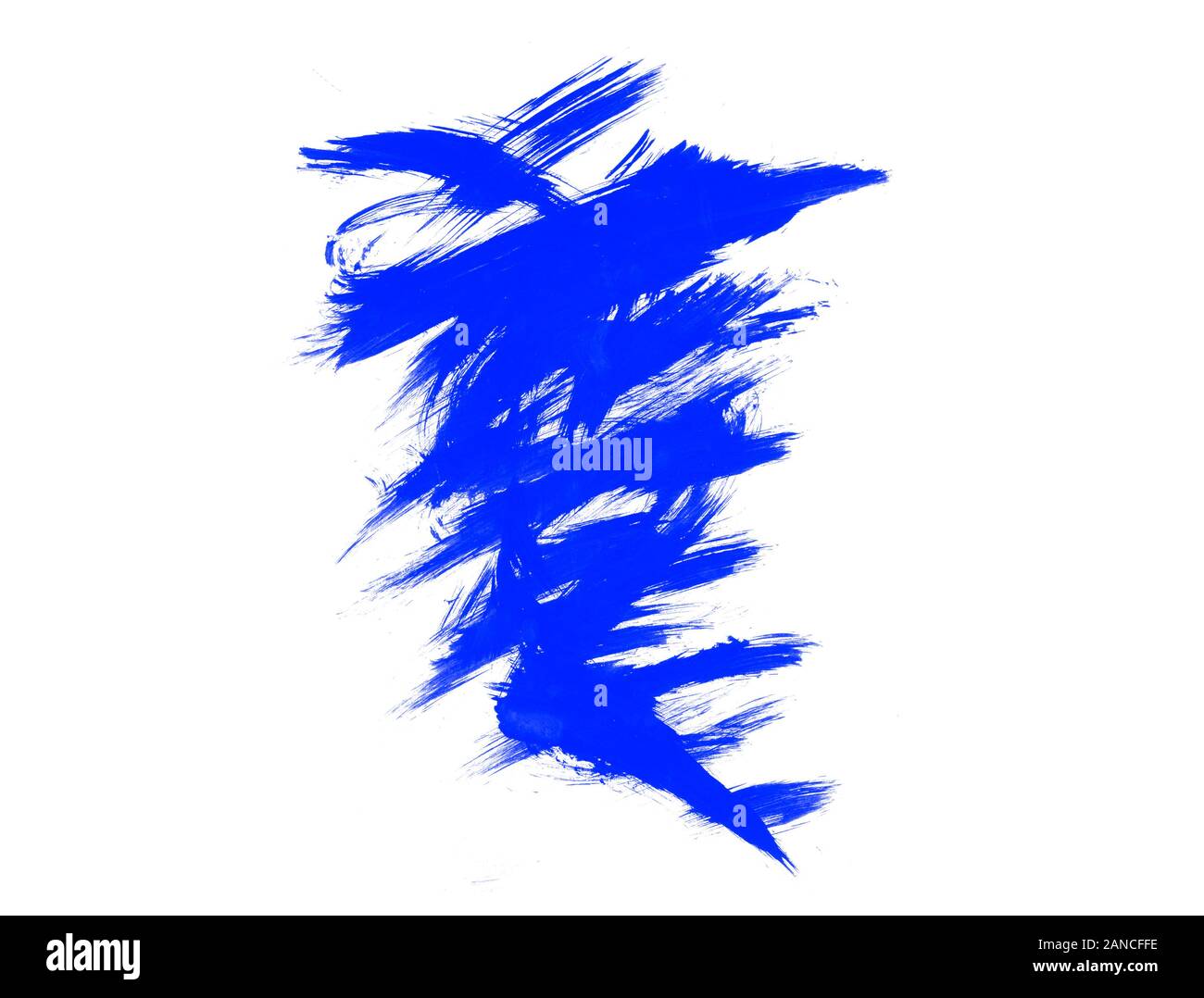 Abstract blue watercolor brush. Blue watercolor brush illustration ...