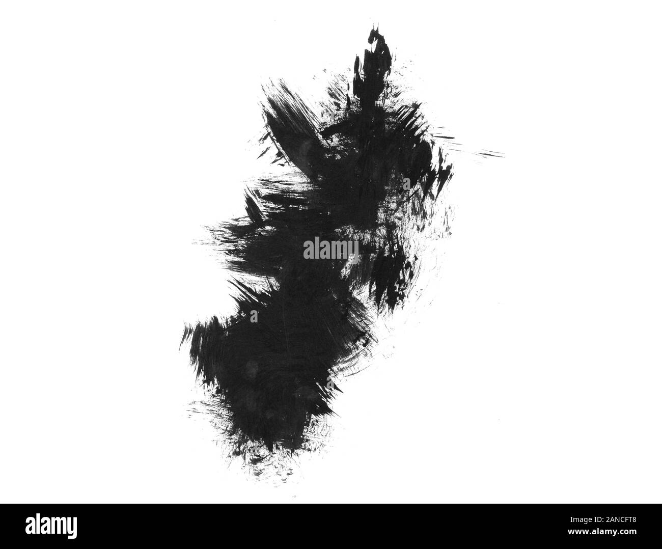 Black paint brush for painting. Black paint illustration Stock Photo ...