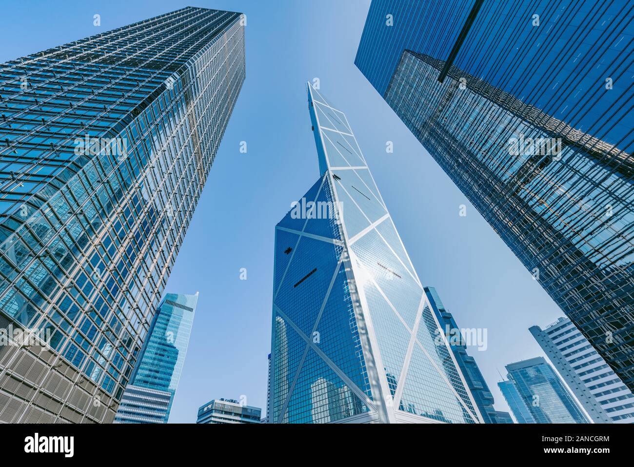 Exterior of the office buildings in Hong Kong Stock Photo - Alamy