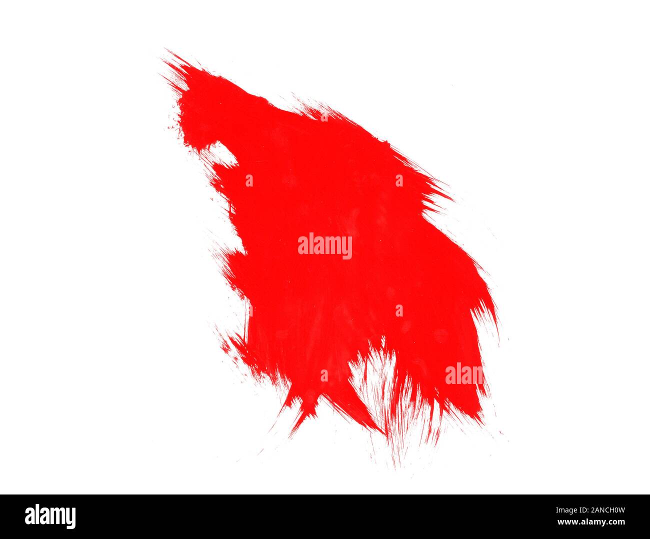 Abstract red watercolor brush isolated on white background Stock Photo ...