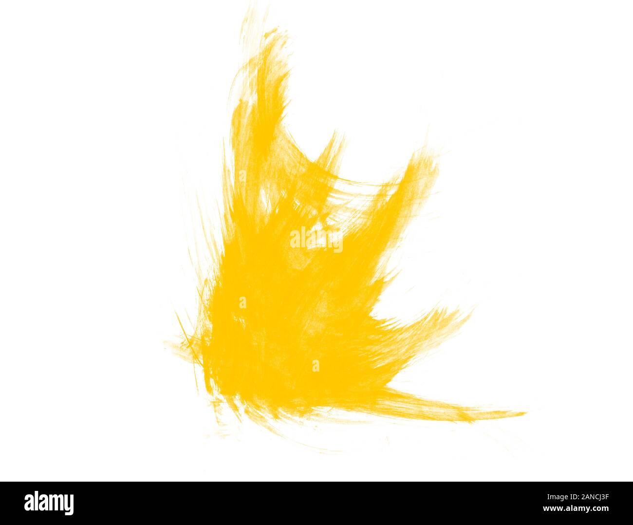 Beautiful yellow paint splash isolated on white. Yellow paint ...