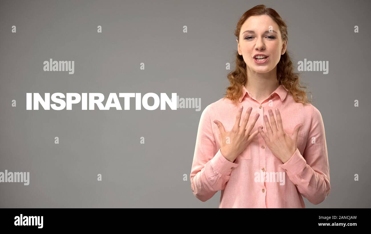 Inspiration showing sign language hi-res stock photography and images ...