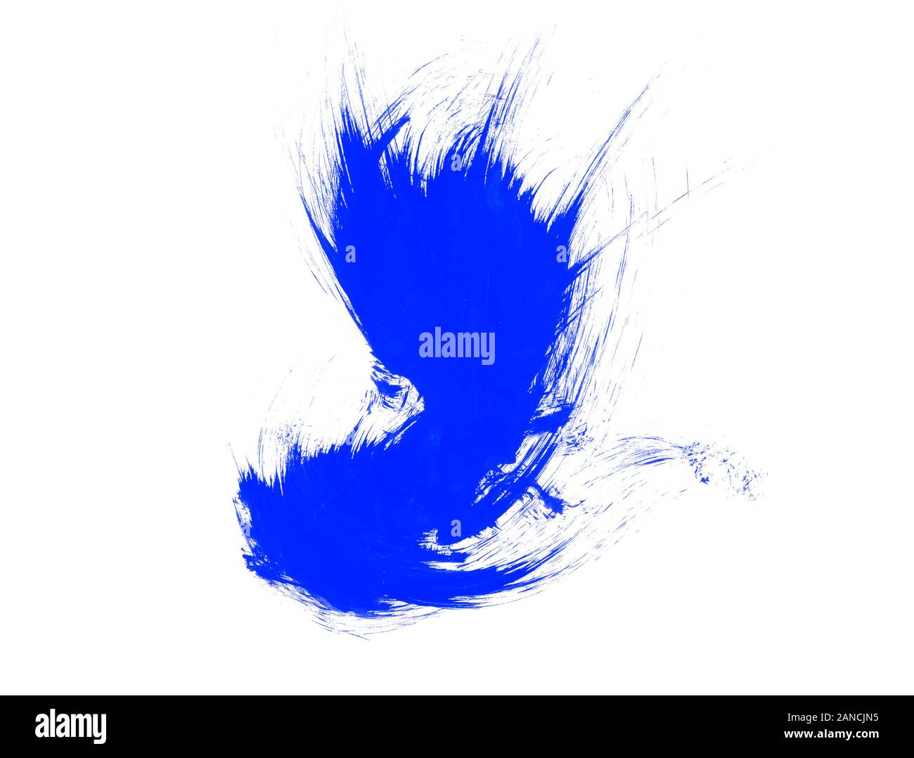 Blue paint splash brushes. Blue brush illustration Stock Photo - Alamy