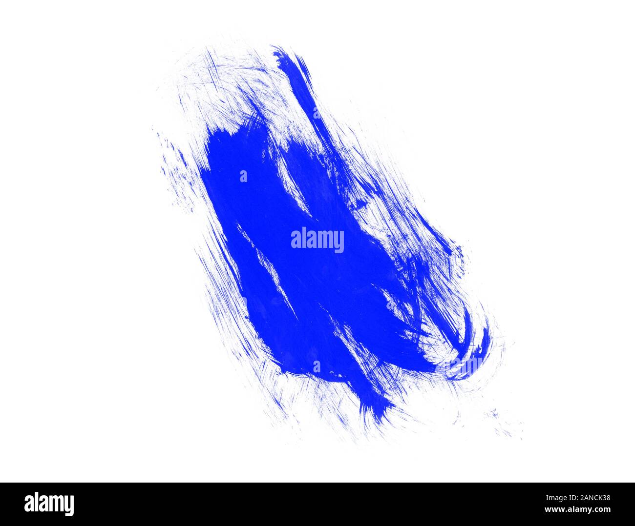 Blue smears brush isolated on white. Abstract blue paint brushes Stock ...