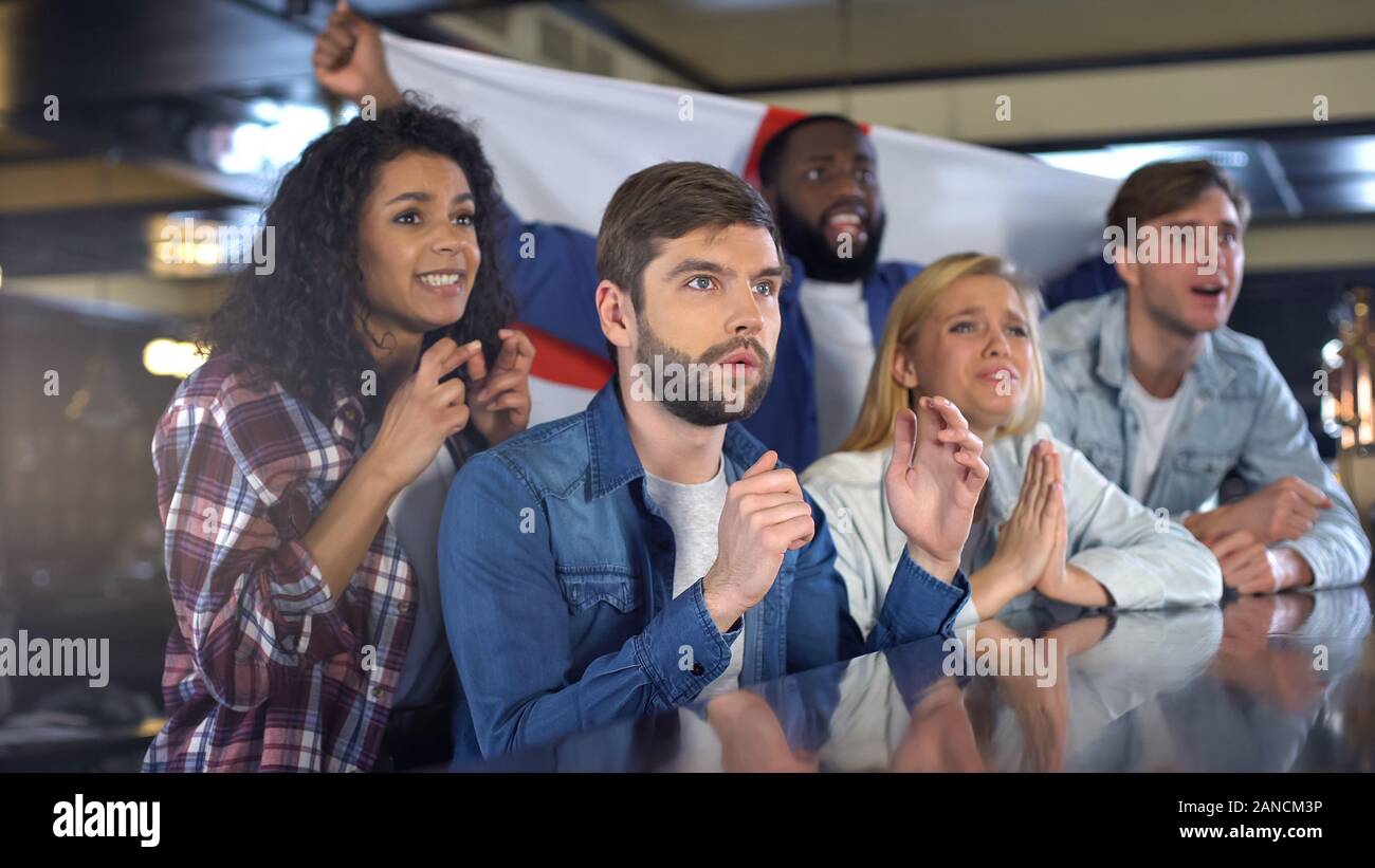 English football fans waving flag hi-res stock photography and images ...