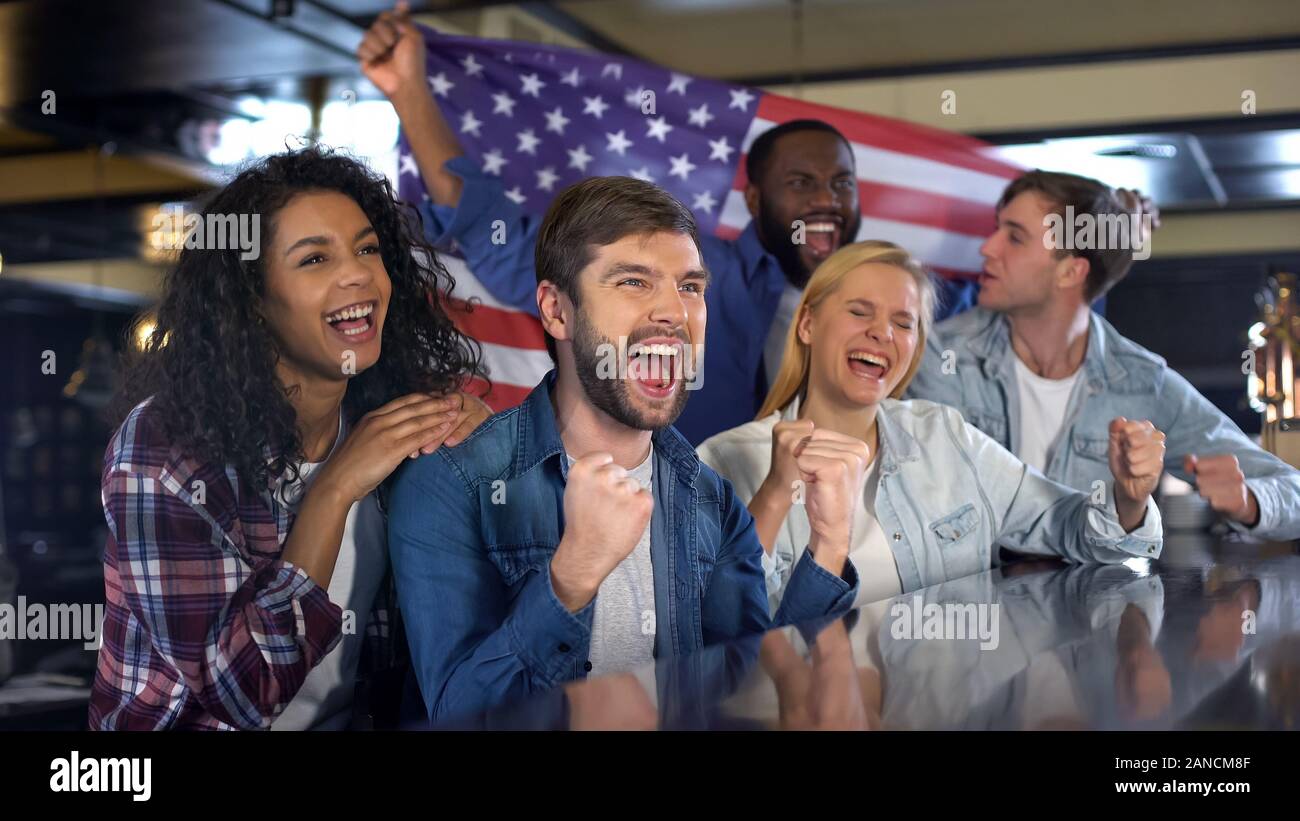 American soccer fan celebrating championship hi-res stock photography ...