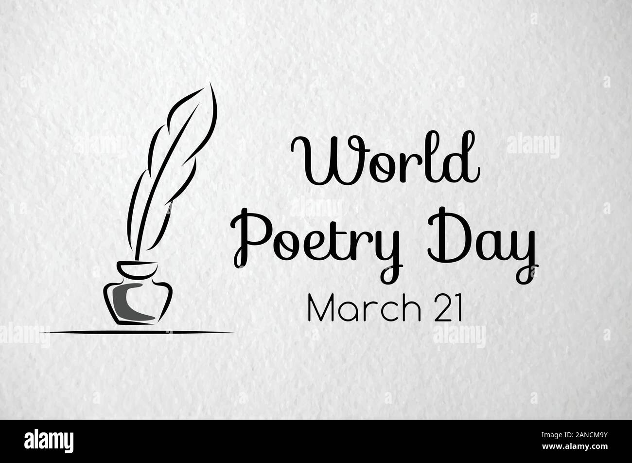 Poetry day greeting banner. Paper texture Stock Vector Image & Art - Alamy