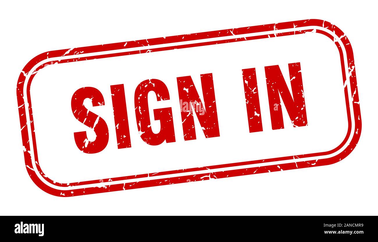 sign in stamp. sign in square grunge red sign Stock Vector Image & Art ...