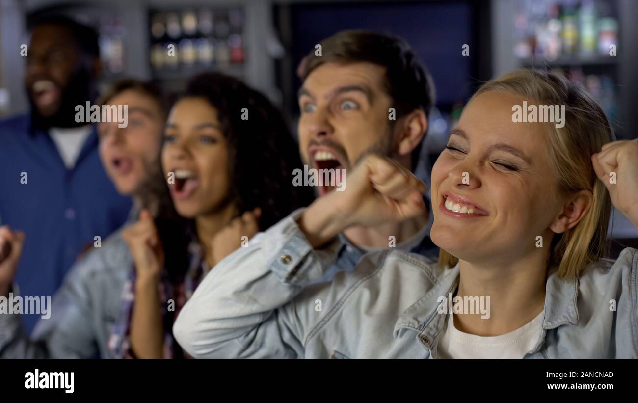Celebrating the victory and achievement hi-res stock photography and ...