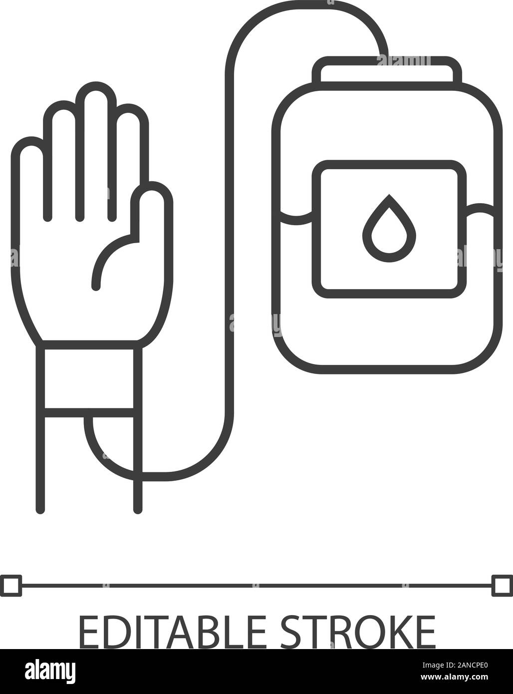 Donorship linear icon. Blood donation and transfusion. World Donor Day ...