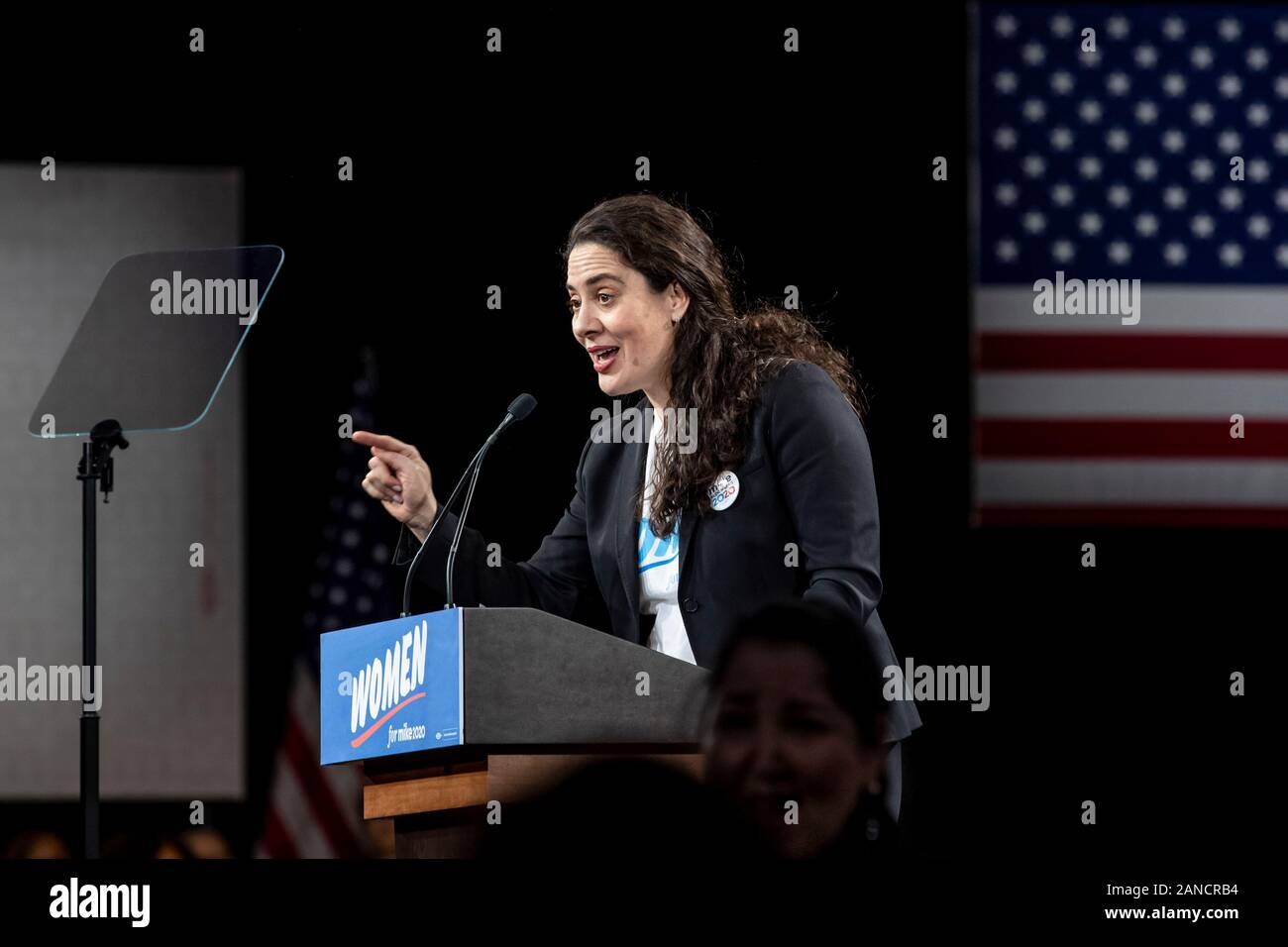 New York, United States. 15th Jan, 2020. Fatima Shama speaks at the ...