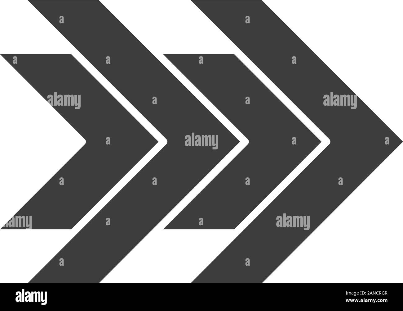 Double arrows glyph icon. Fast forward right arrowhead. Rewinding button. Navigation pointer ...