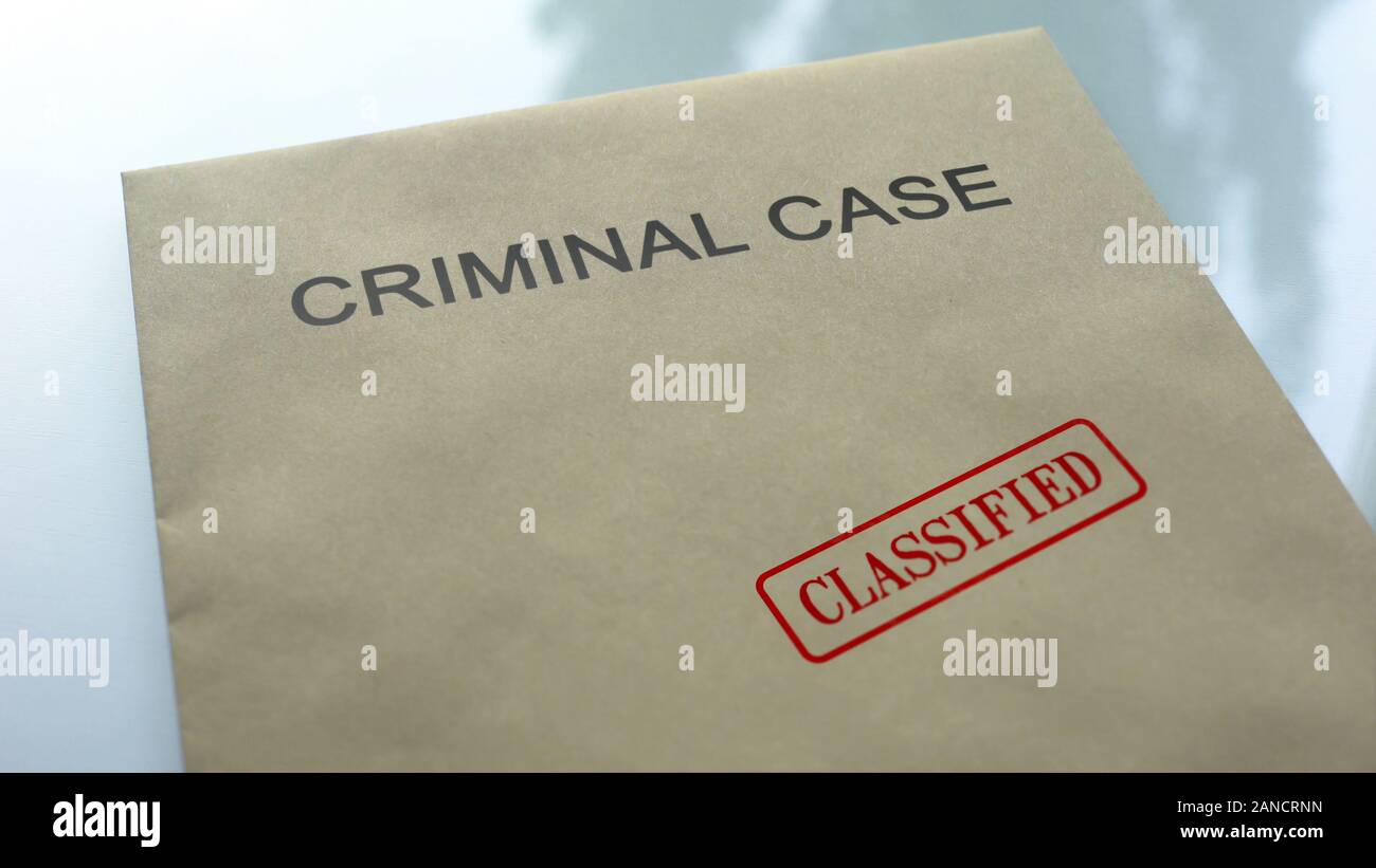 Criminal case folder important hi-res stock photography and images - Alamy