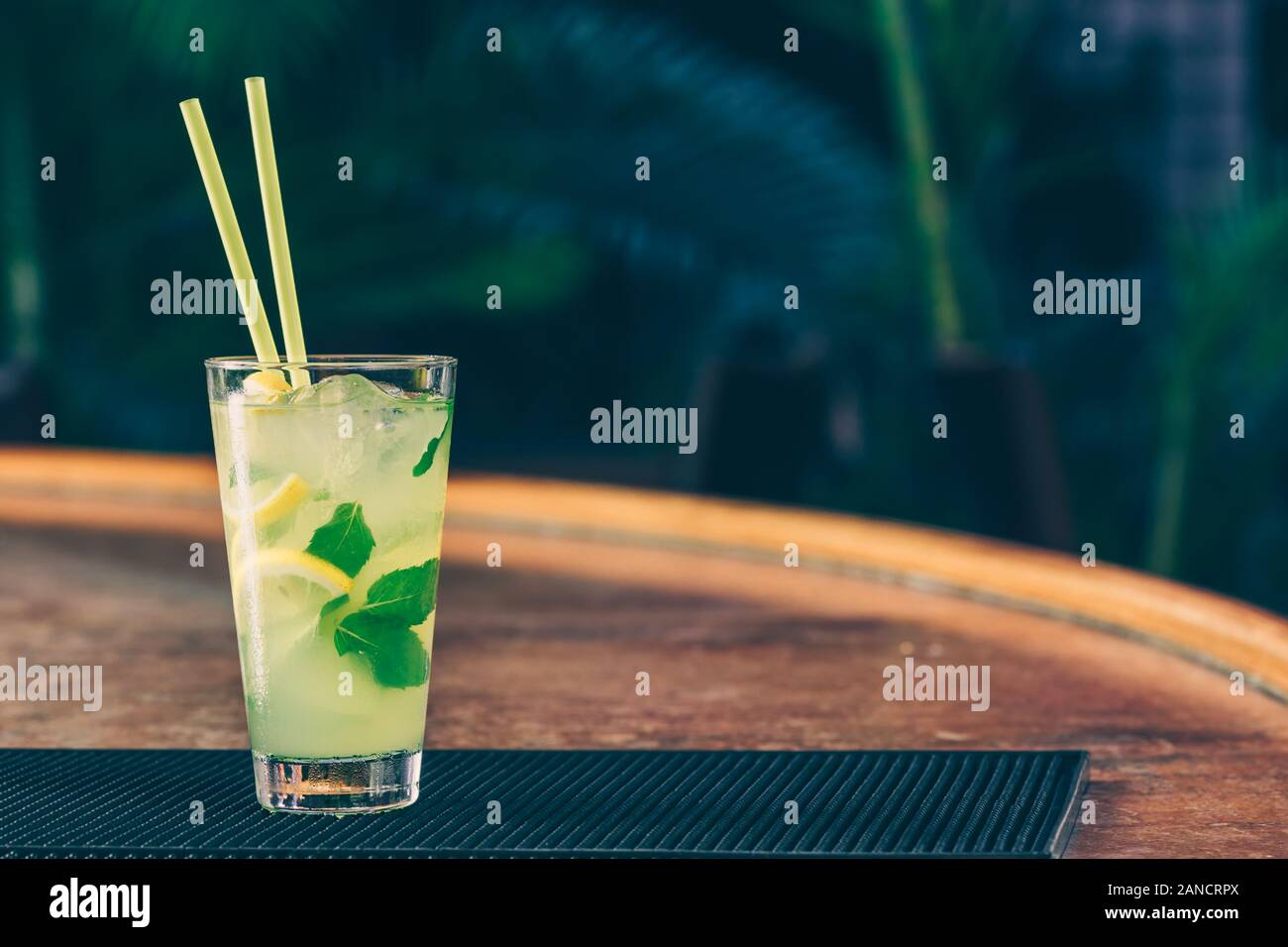 Lemonade at the bar stand. Luxury vacation concept. Horizontal Stock ...