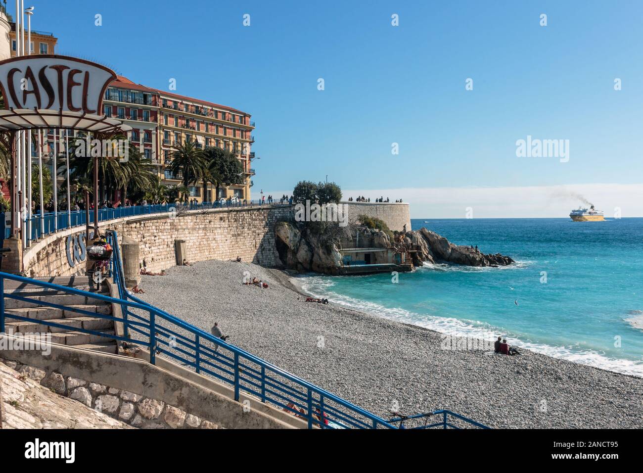 Nice Seafront, French Riviera, Cote d'Azur, France Stock Photo - Alamy