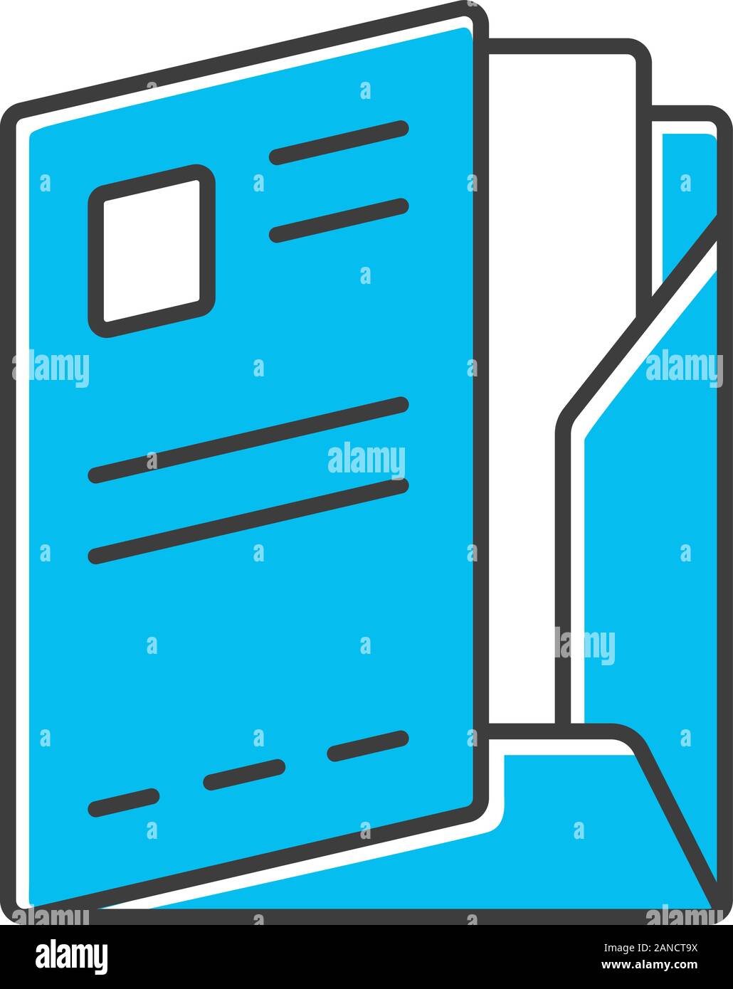 Document folder, paper case color icon. Portfolio isolated vector ...