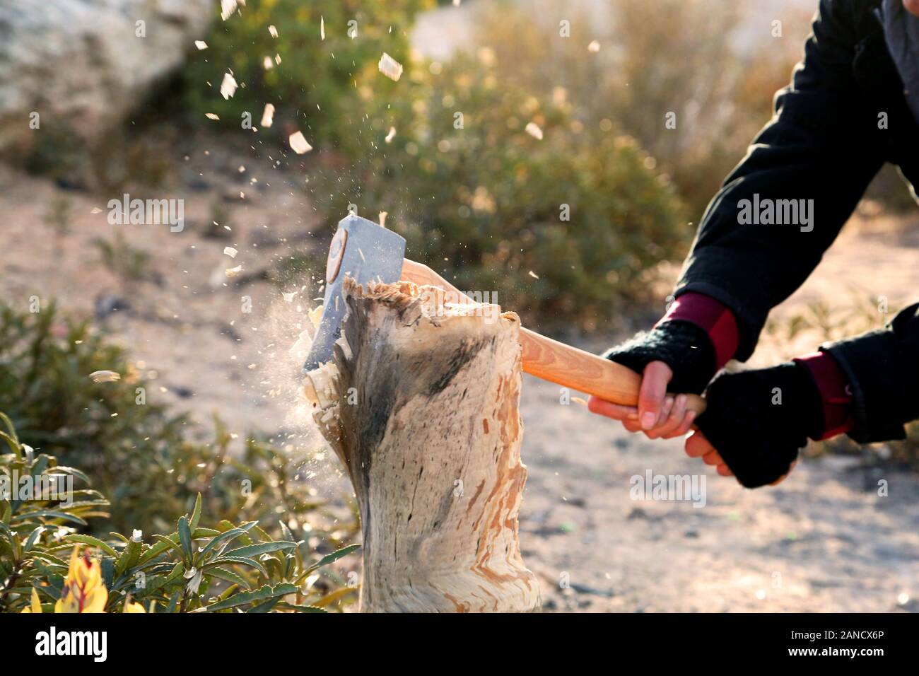 Swinging axe hi-res stock photography and images - Alamy