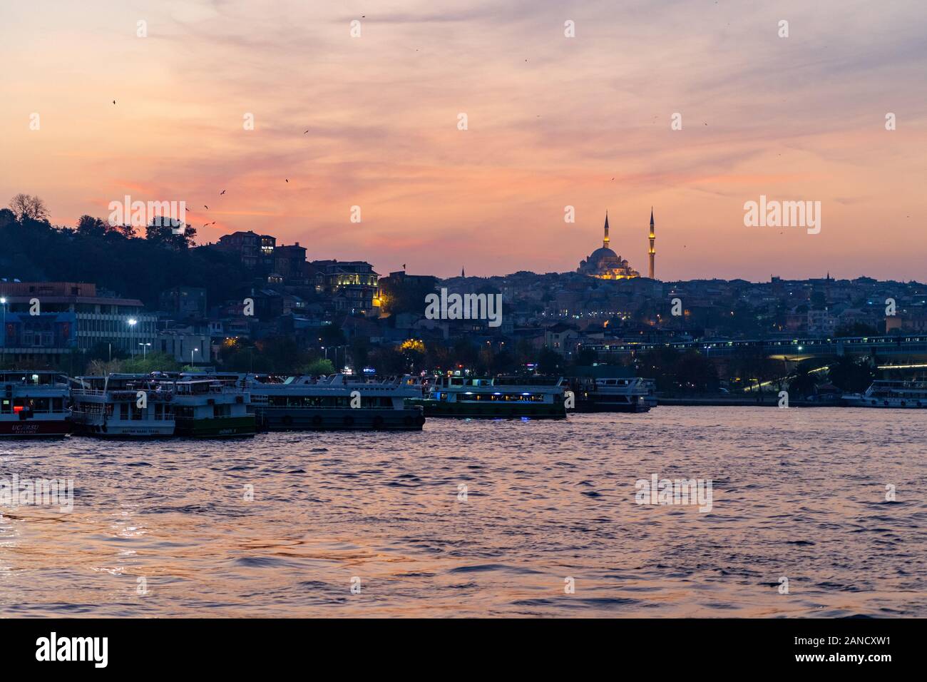 Sunset golden horn hi-res stock photography and images - Alamy