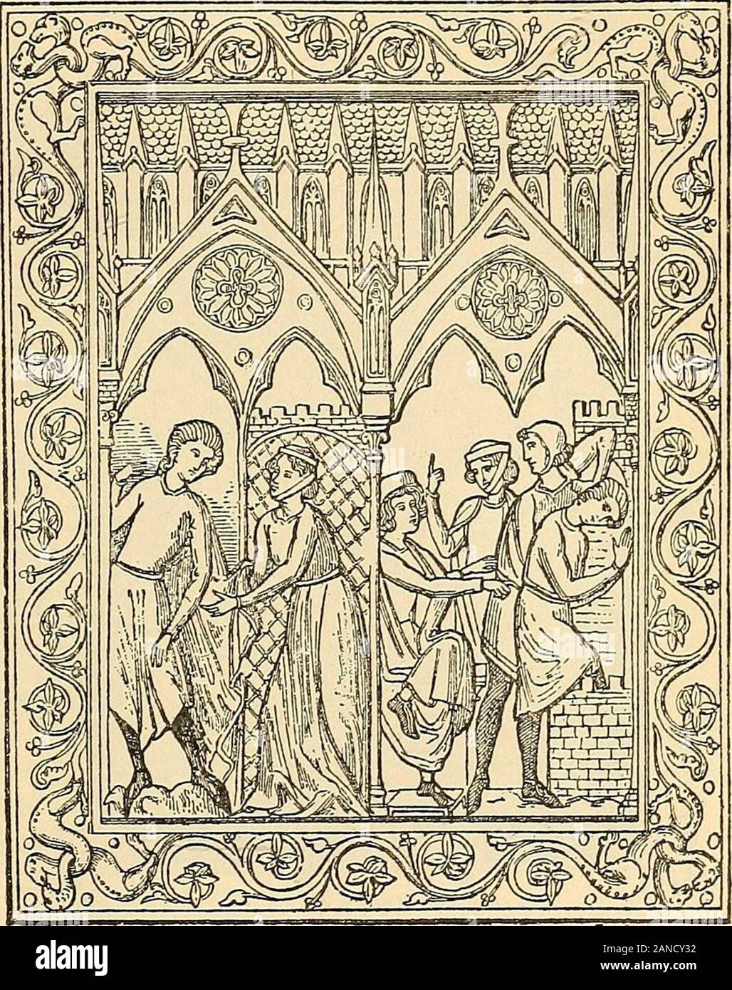 History of mediæval art . own as drolleries.The intertwined dragon-like ...