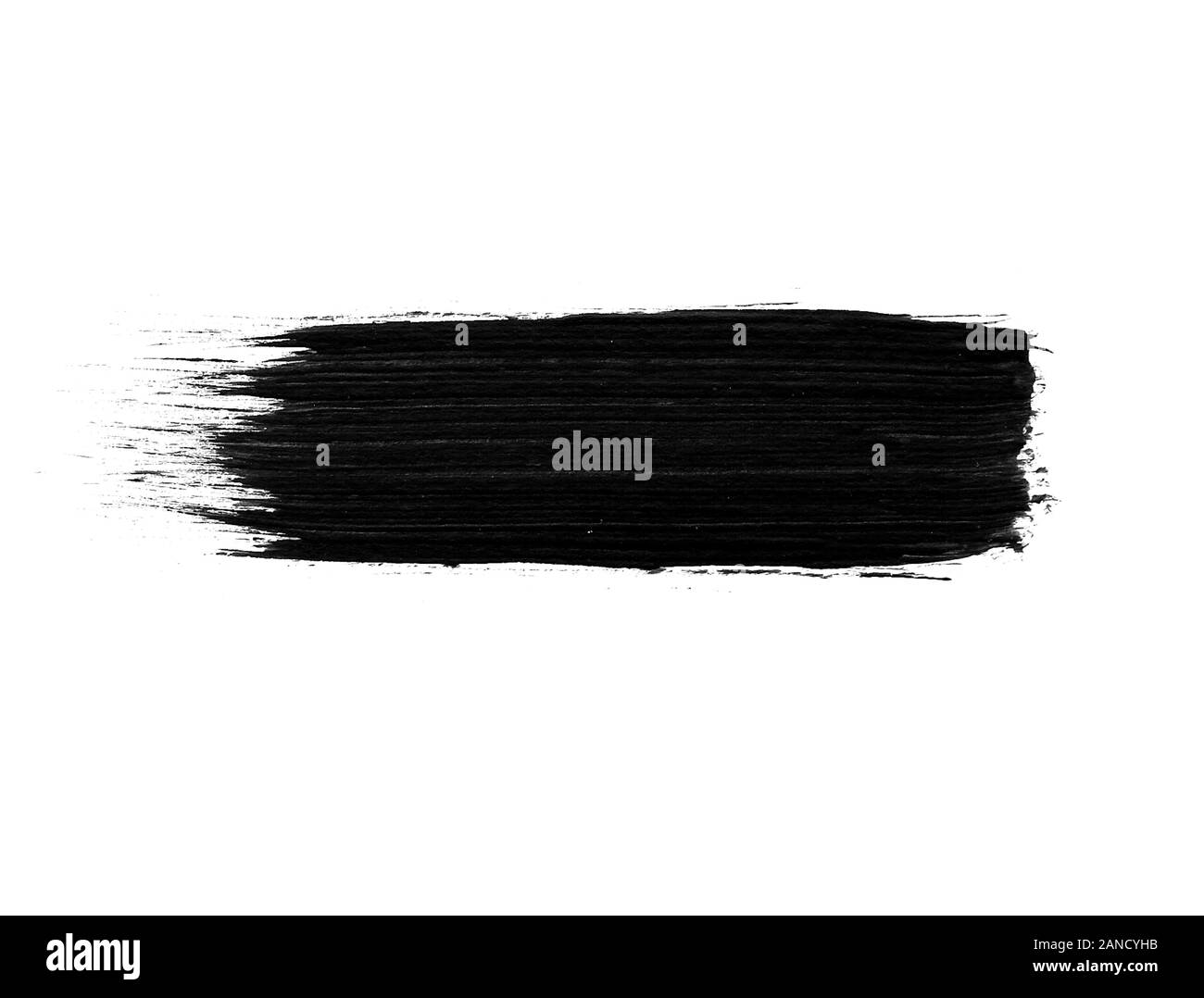 Black smear brush isolated on white. Ink brush background Stock Photo ...