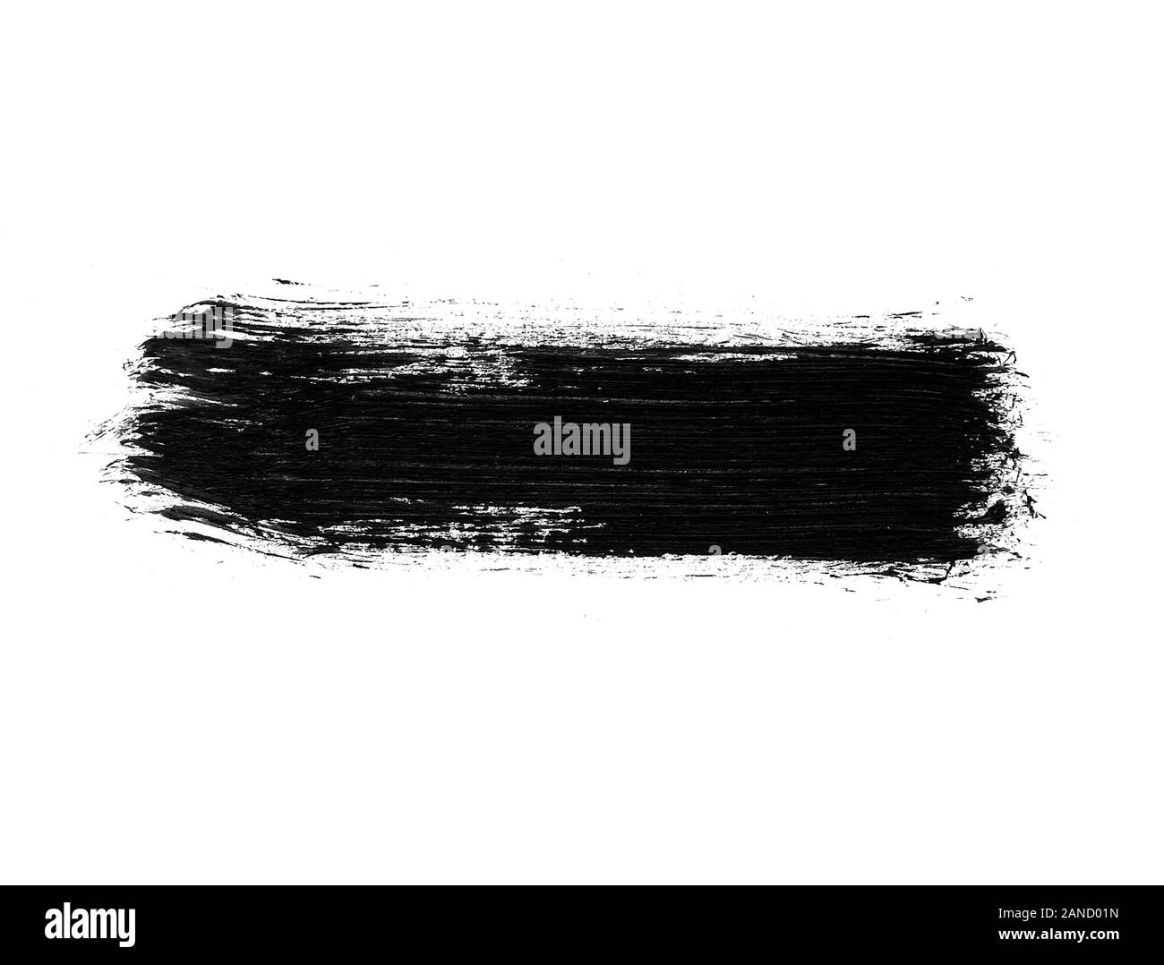 Beautiful ink smear brush isolated on white Stock Photo - Alamy